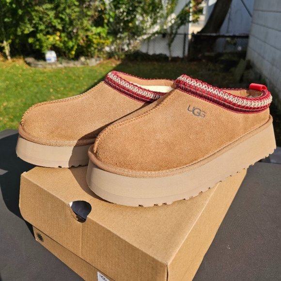 UGG | Shoes | Ugg Tazz Chestnut Platform Mule Slipper Clog New With ...